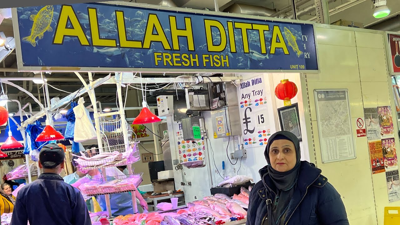 Uk Fish Market | Bullring Indoor Market | Asif Dar Uk Vlogs - YouTube