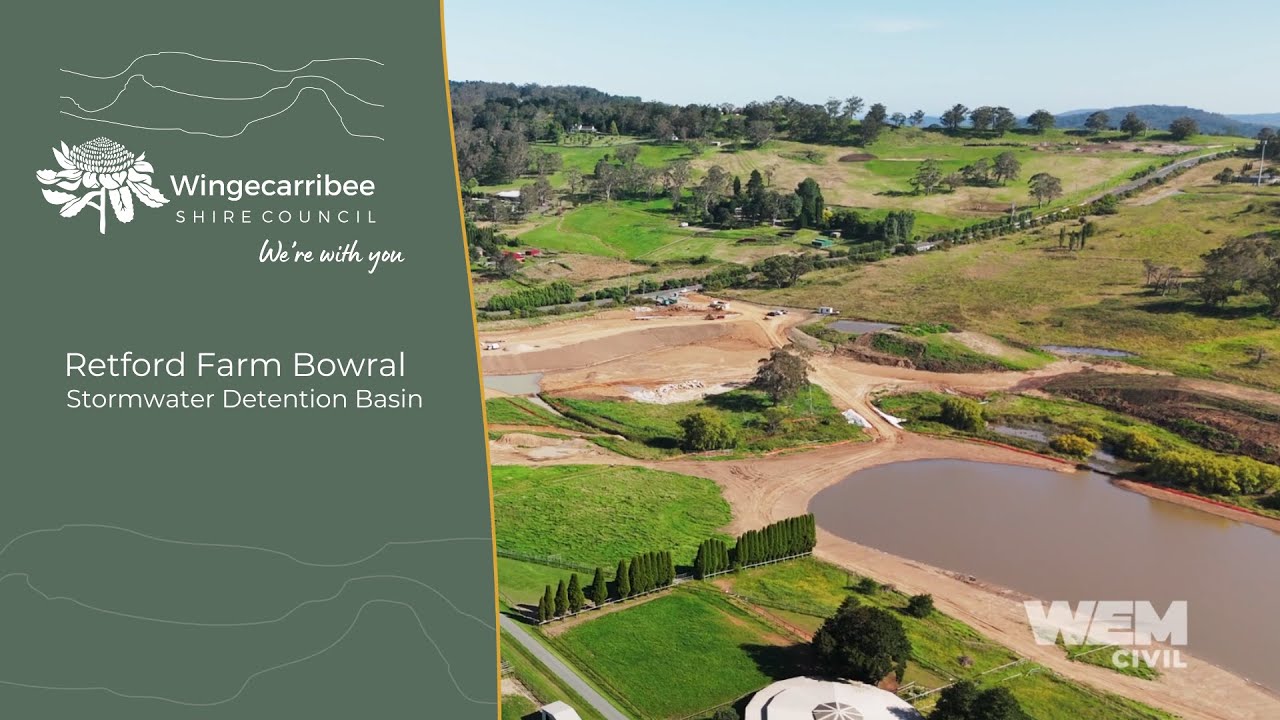 Retford Farm Bowral - Stormwater Detention Basin - YouTube
