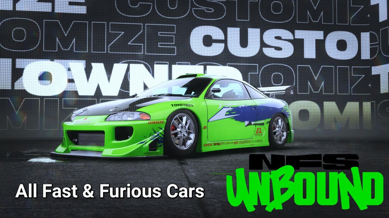 Need For Speed Unbound - All Fast and Furious Cars - YouTube