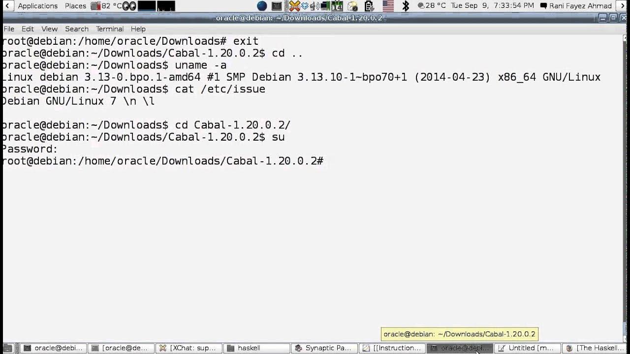 Haskell Programming Tutorial-1: Installing the compiler on stable Debian Linux (Arabic Version ...