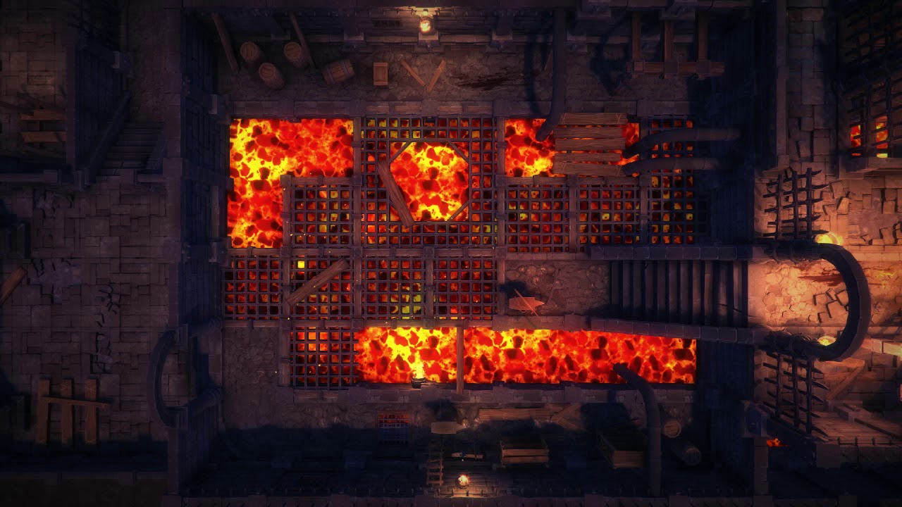 D&D Animated Encounter Battle Map - Fire Dungeon Firepit Gridless - YouTube