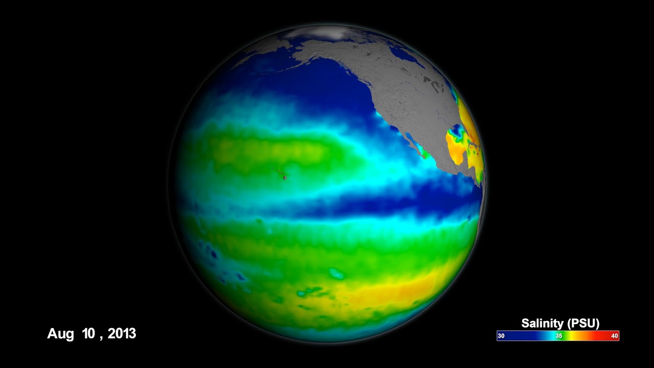 Animation of Global Sea Surface Salinity from the NASA Aquarius/SAC-D ...