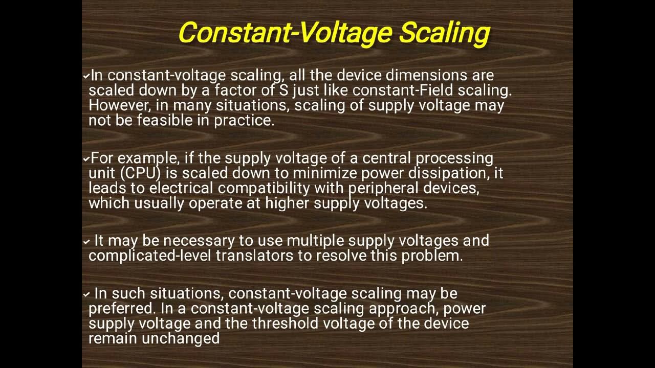 UNIT-3 CONSTANT VOLTAGE SCALING||SUPPLY VOLTAGE SCALING PART 3@GMK TUTORIAL - YouTube
