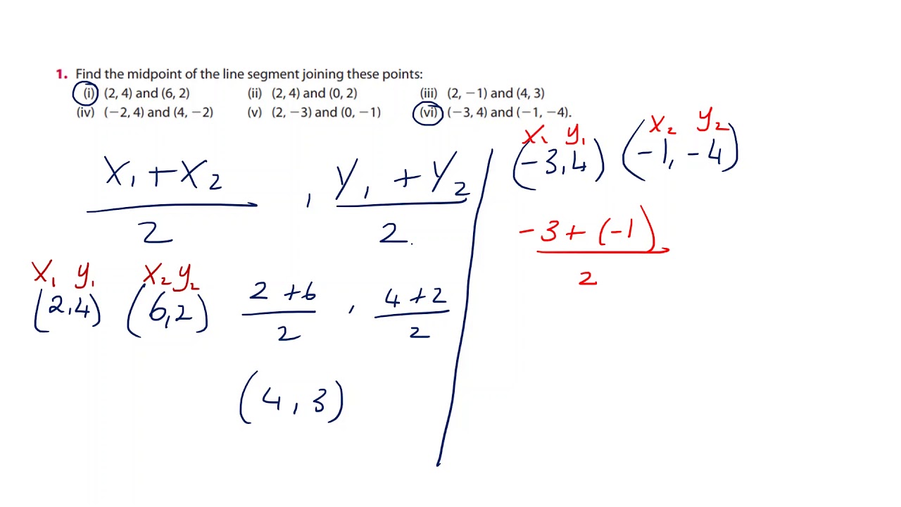 Co ordinate Geometry Mid Point Formula Video 2 - YouTube
