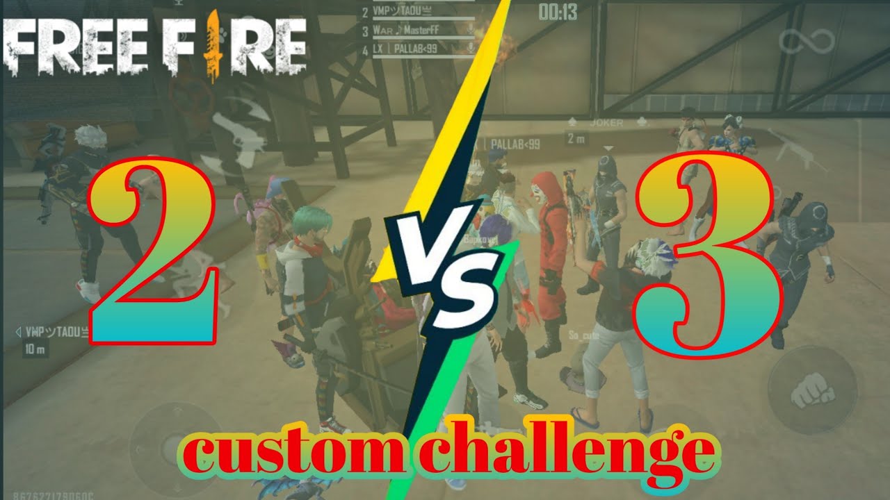 🔥2 vs 3 Room Challenge Gameplay🔥 || Free Fire 🔥||1 vs 3 situation 🔥 ...