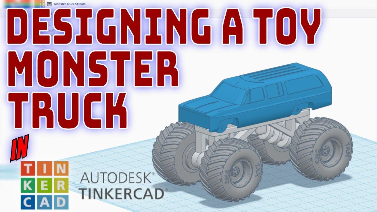 How to Make a Hot Wheels Monster Truck in Tinkercad for 3d Printing ...