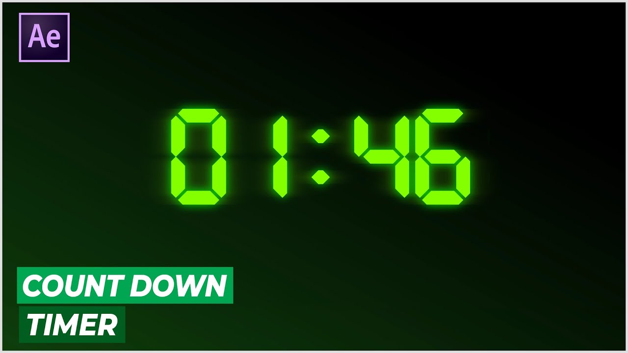 Make A Glow Countdown Timer! in After Effect l So Easy - YouTube