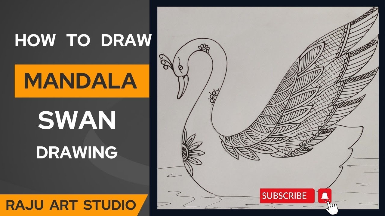 swan mandala art drawing@rajuartstudio - YouTube