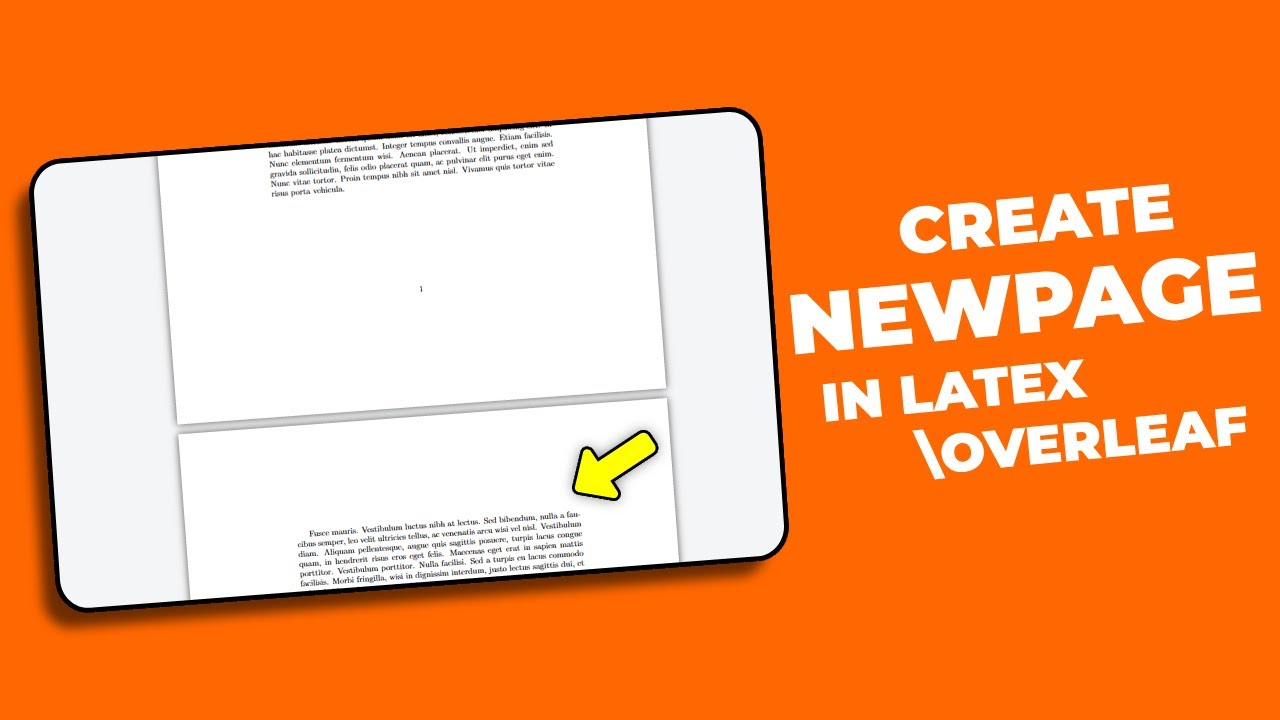 How to create a New page in Latex Overleaf - YouTube