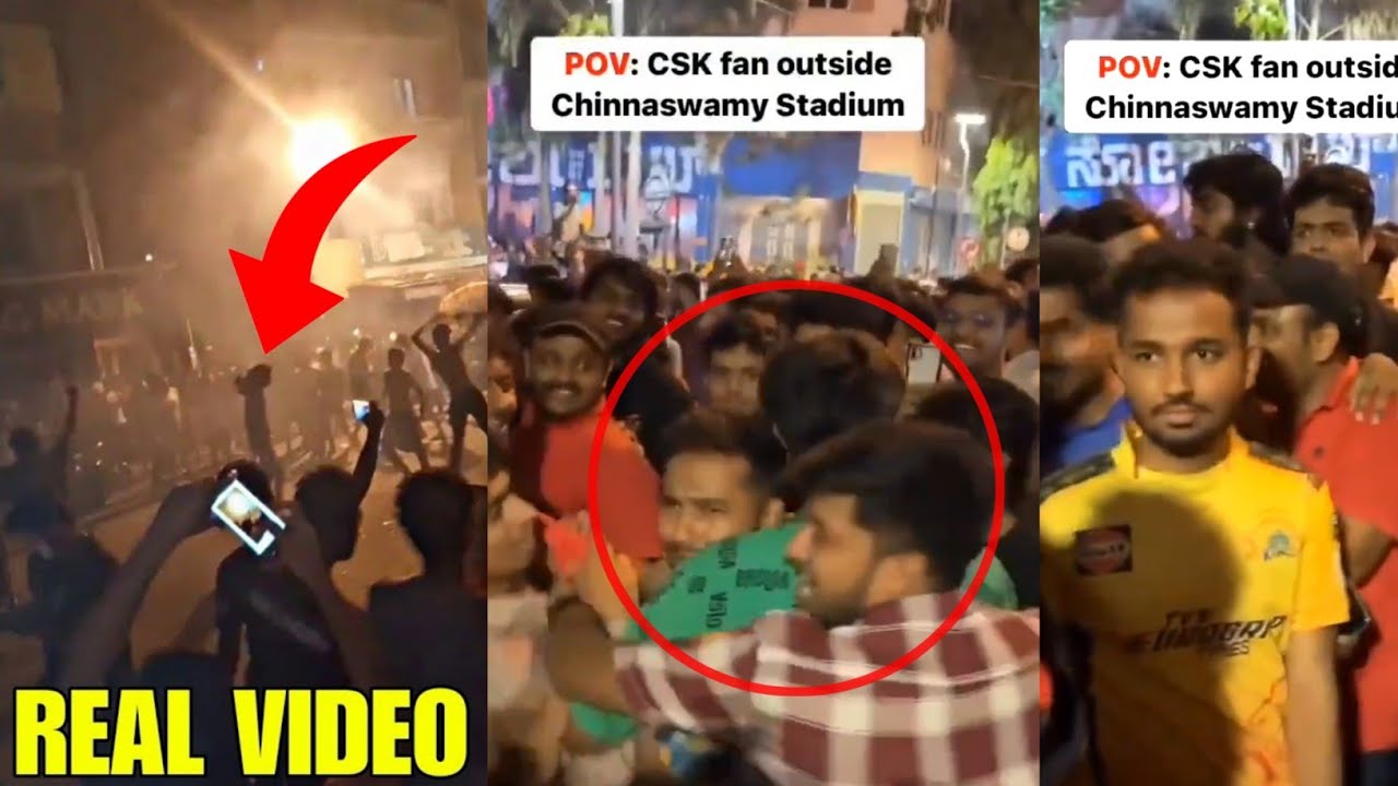RCB Fans Making Fun Of CSK Fans Outside Stadium After RCB Qualified For ...
