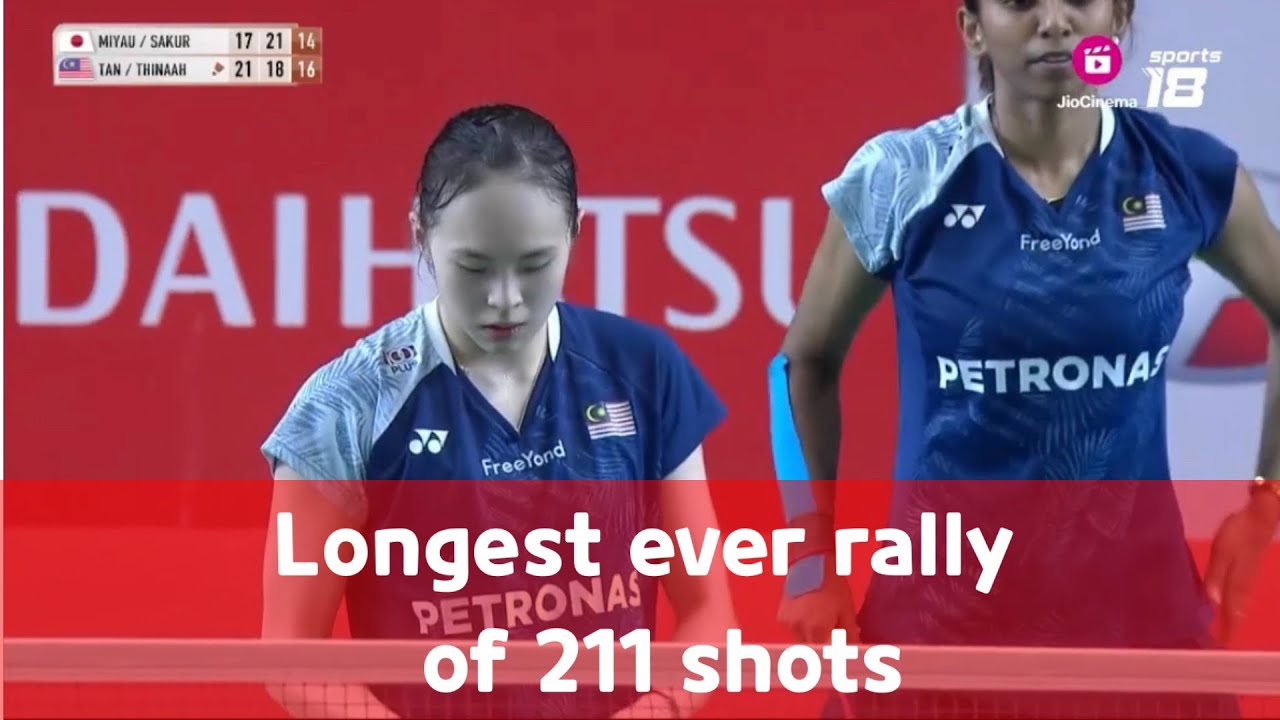 Badminton at its finest|| Longest ever rally of 211 shots 🏸🔥😍 # ...