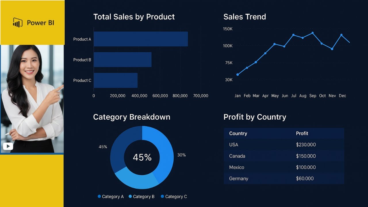 Transform Basic Power BI Charts Into Professional Visuals - YouTube