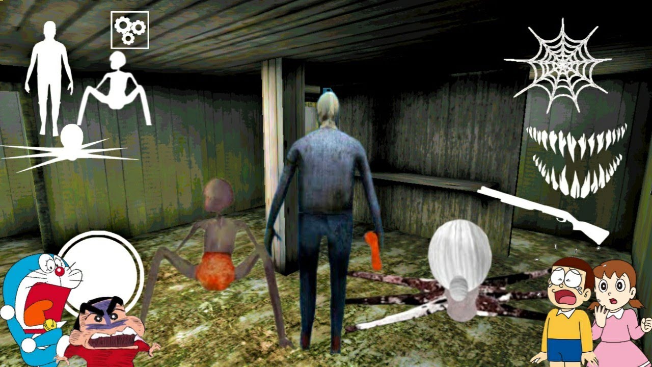 Slendrina Baby, Grandpa and Spider Angeline Banke Kiya Helicopter ...