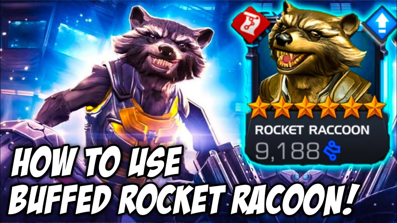 HOW TO USE BUFFED Rocket Racoon! | BUFF Rocket Racoon | MARVEL CONTEST ...