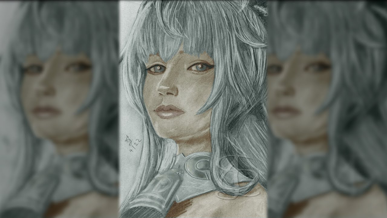 Freehand sketch of Smoettii Cosplay (speeded up) - YouTube