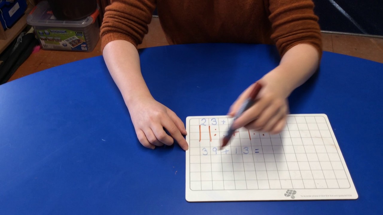 Addition using the sticks and dots method - YouTube