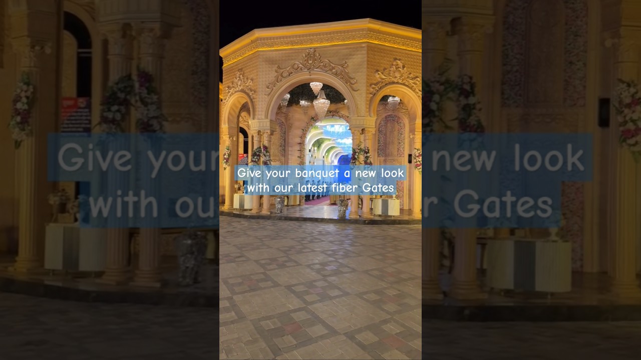 Banquet Hall Gate | Fiber Gate | Entry Gate | Elevation| Banquet ...