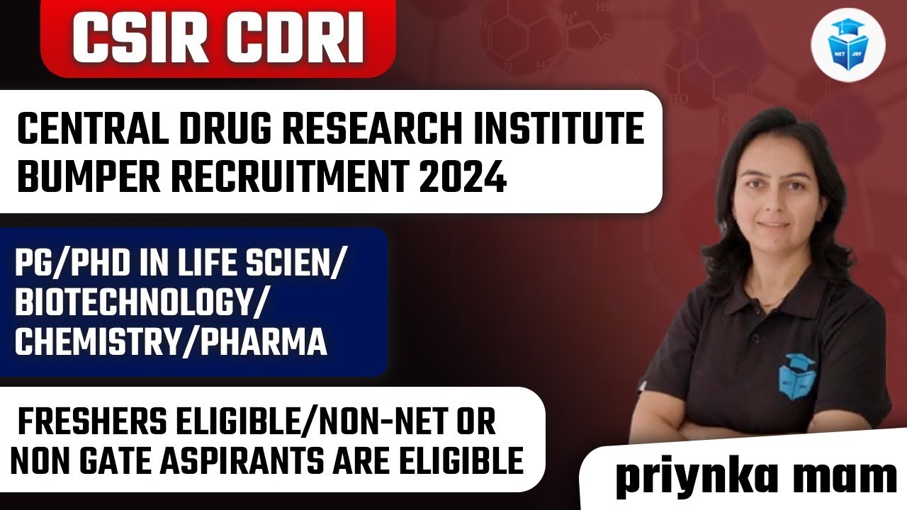CSIR Central Drug Research Institute Recruitment 2024 | CSIR CDRI ...
