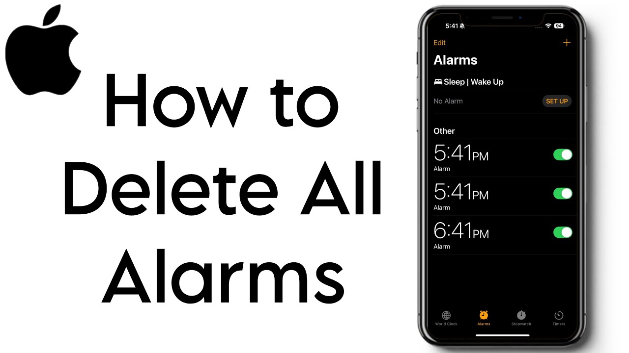 How to Delete All Alarms on iPhone - YouTube