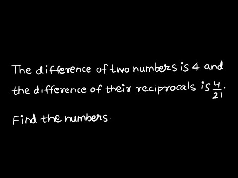 The difference of two numbers is 4 and the difference of their ...