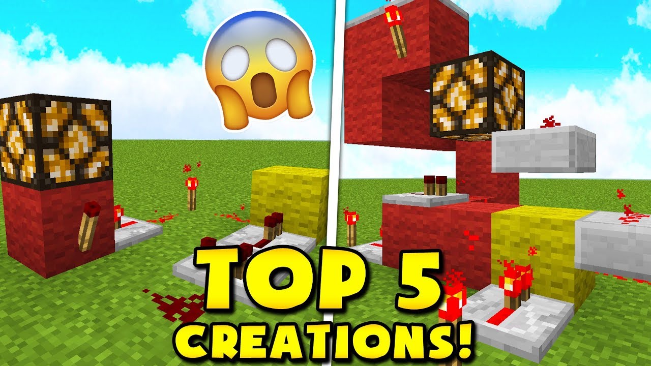 TOP 25 REDSTONE TRAPS & CREATIONS (Minecraft Pocket Edition) - YouTube
