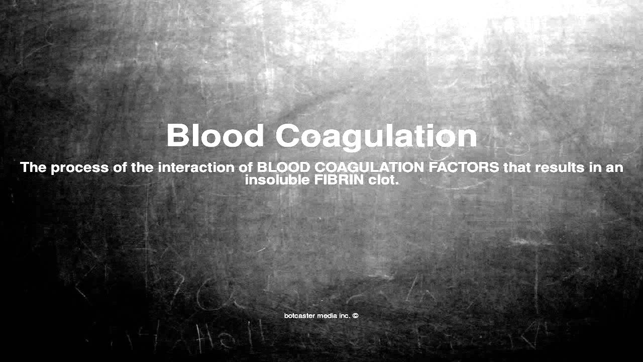 Medical vocabulary: What does Blood Coagulation mean - YouTube