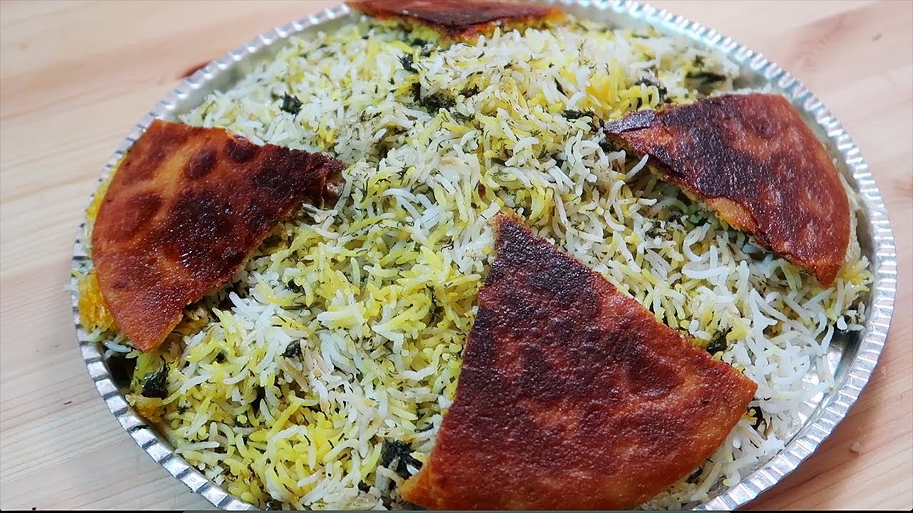 شوید پلو و تهدیگ اصیل ایرانی Party dish Shevid Polow Tahdig Persian ...