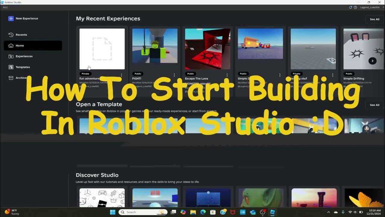 How to start building in Roblox studio - YouTube