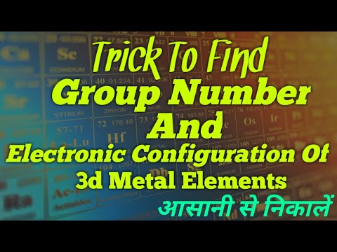 Trick To Write Electronic Configuration Of 3d Series Elements ...