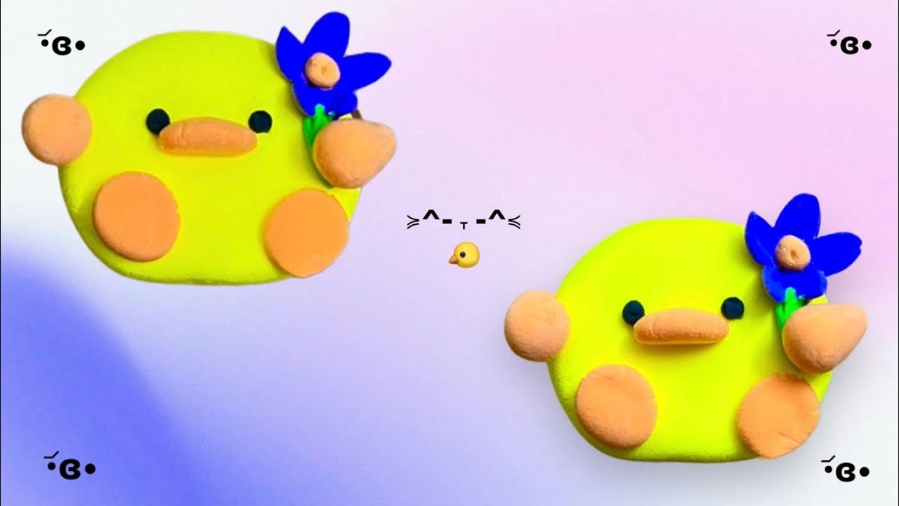 Cute clay duck making for beginners / Simple and easy Air dry clay ...