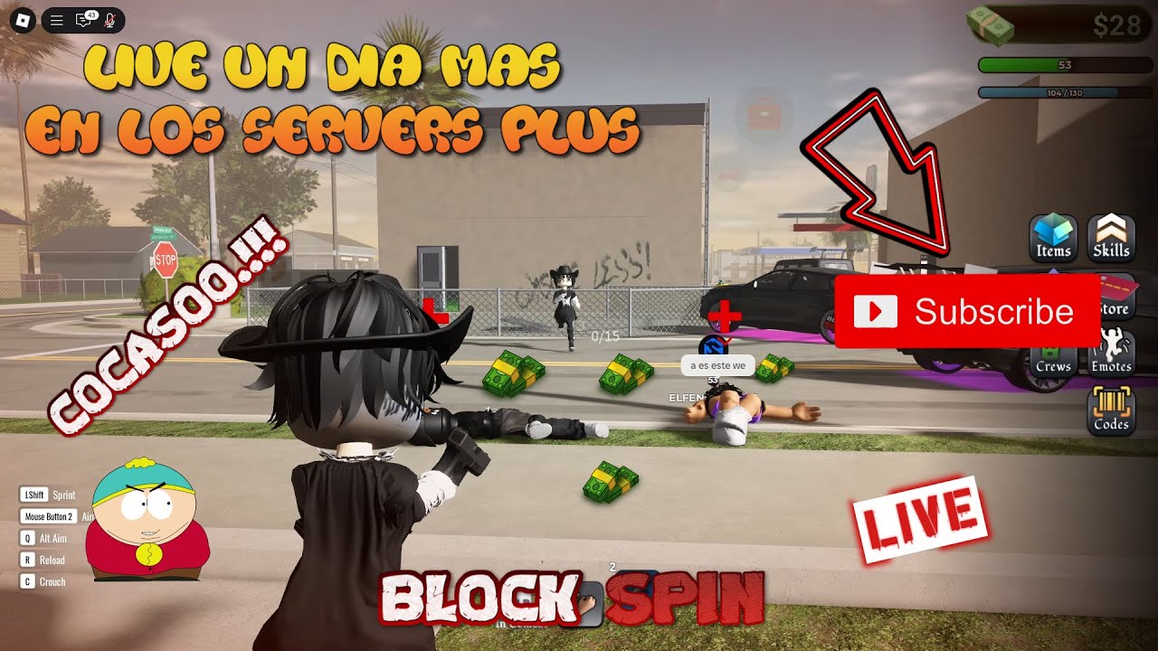 💥BLOCK SPIN LIVE UN DIA MAS JUGANDO EN SERVERS PLUS💥🔥🔥 - YouTube