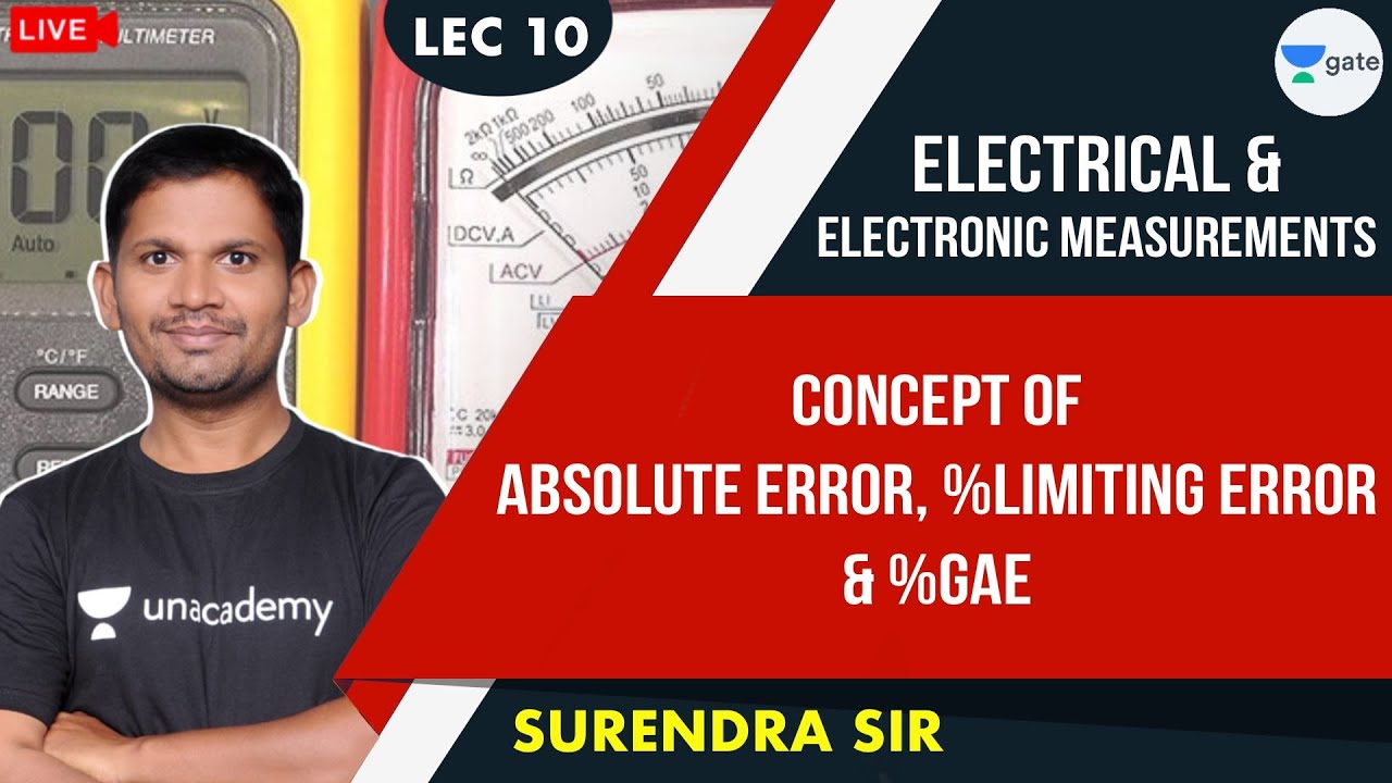 Concept of Absolute Error, %Limiting Error & %GAE | L - 10 | Electrical ...