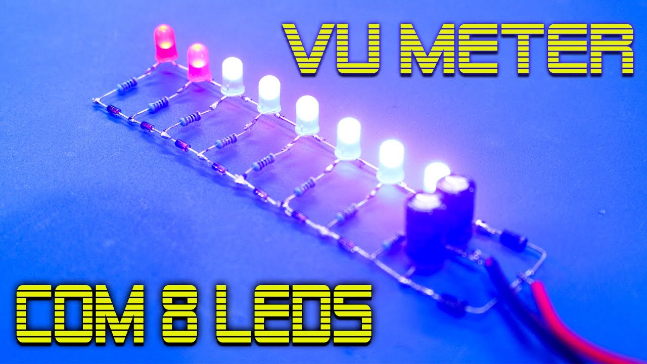 COMO FAZER VU de LEDs Caseiro com 8 LEDs VERSÃO 2.0 - FÁCIL DE FAZER ...