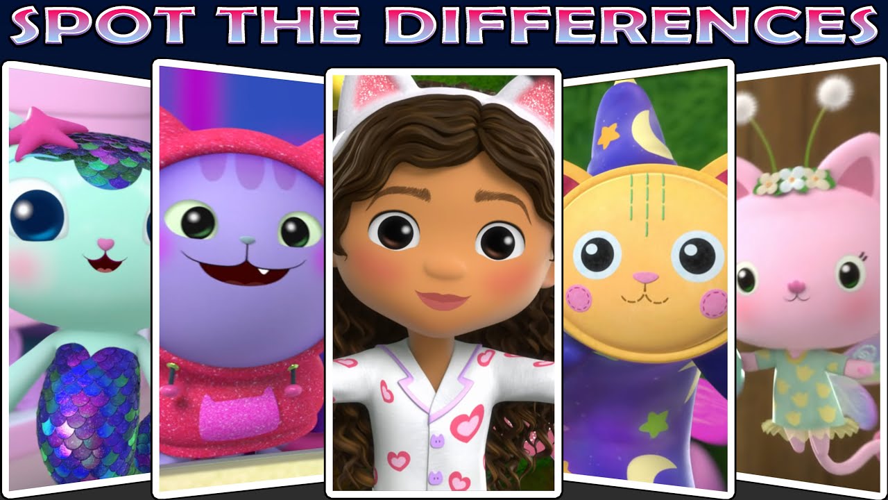 GABBY's Dollhouse Cats - Try to find and SPOT THE DIFFERENCES - IF you ...