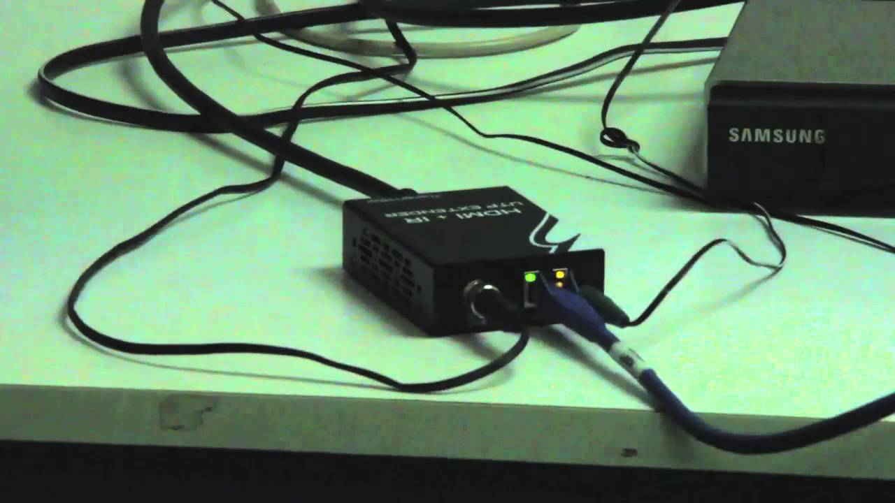 HDMI + IR UTP Extender with power over cable (POC) (Sample Video) R014 ...
