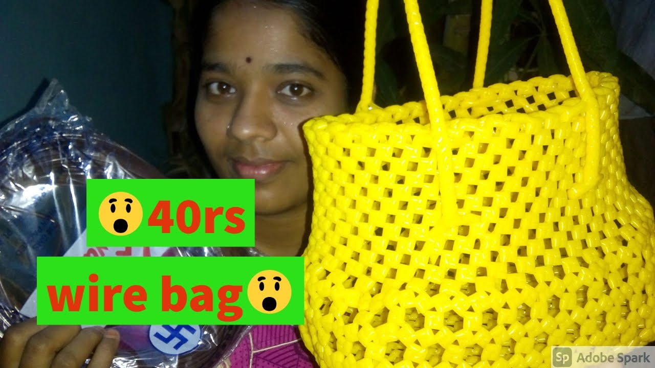 one roll wire bag | 40rs wire bag | one roll wire bag making step by ...