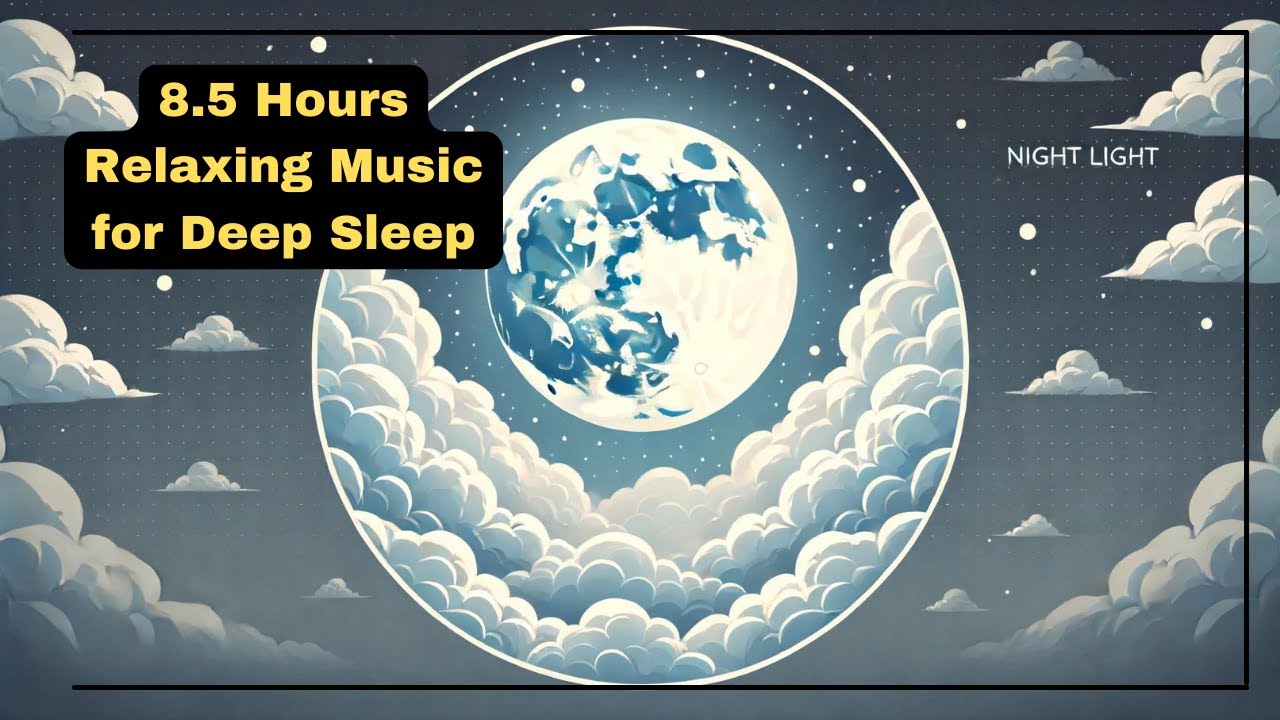Calming Sleep Music with Moon and Clouds Loop | Deep Sleep, Relaxation ...