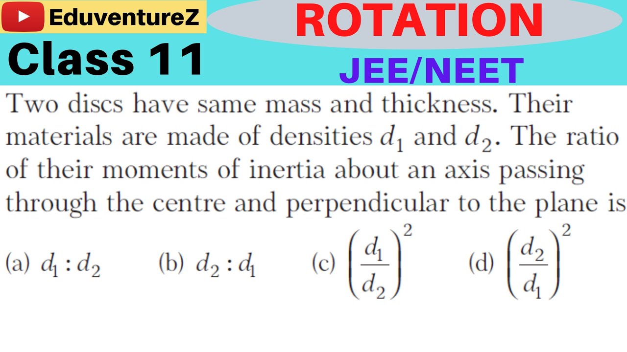 Two discs have same mass and thickness. Their materials are made of ...