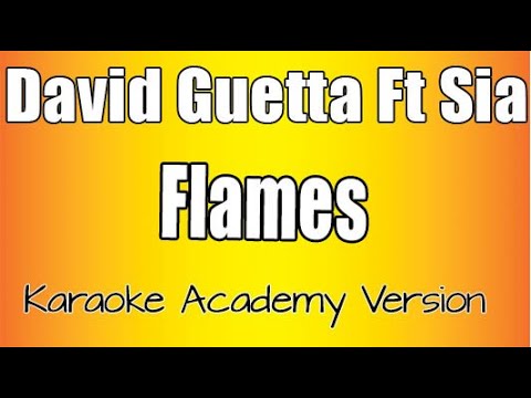 David Guetta Ft Sia  - Flames ( Karaoke Version)