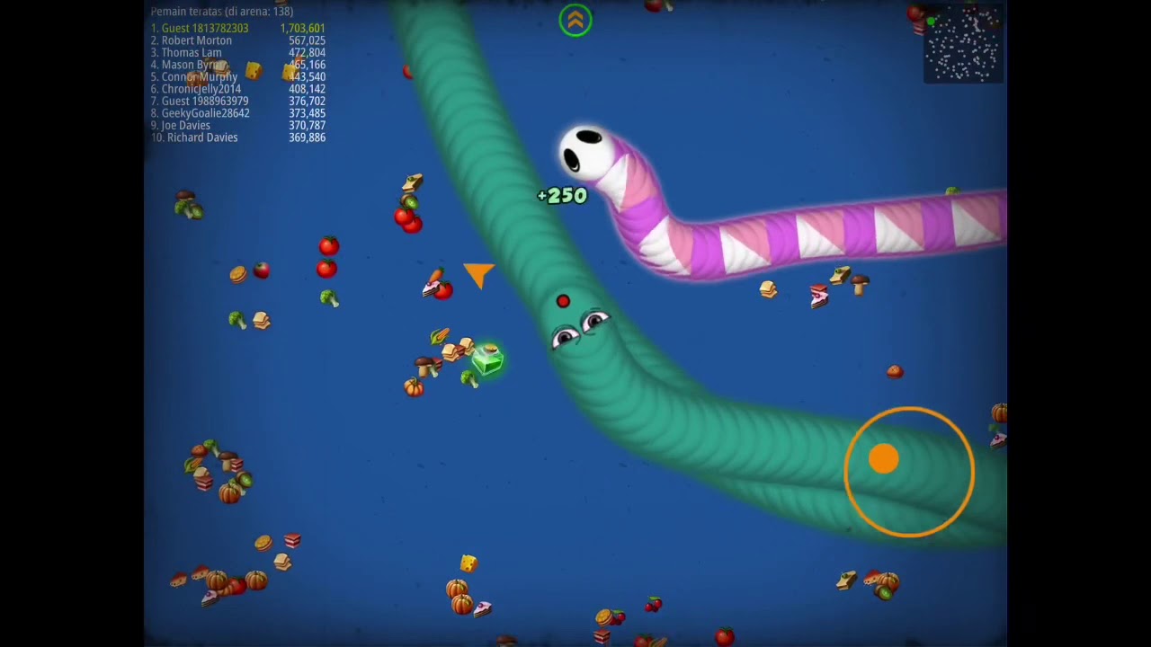 Main Worms Zone Terbesar Game Ular Garaga sampai Bosan jadi Top 1 - YouTube