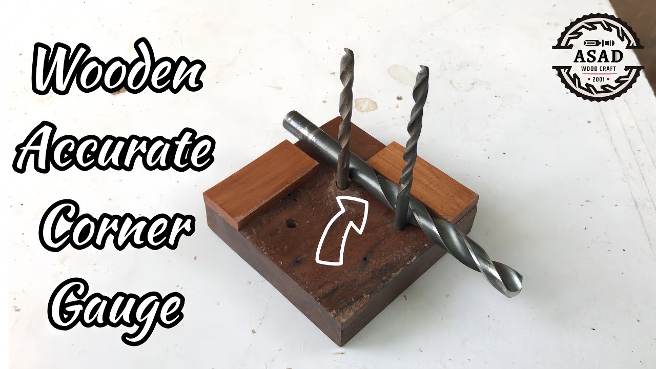 Wooden Accurate Corner Gauge/ very easy / woodworking tool - YouTube