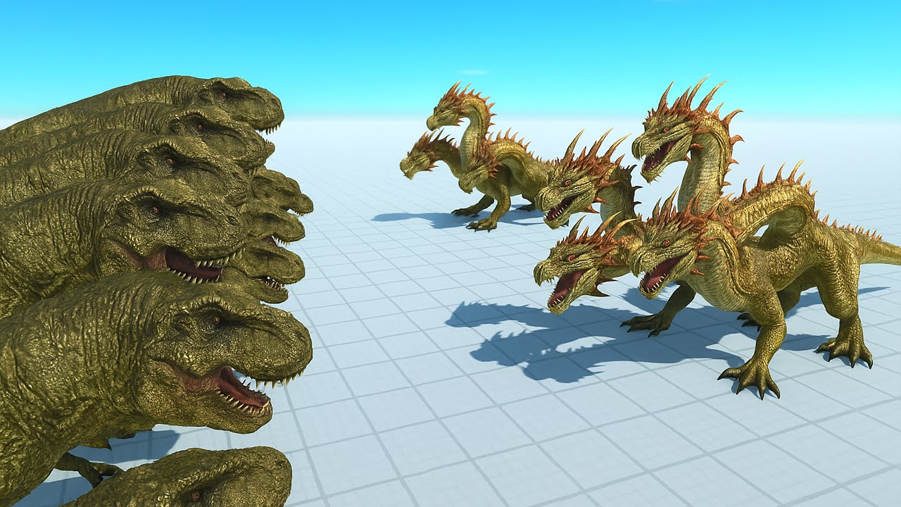 T-Rex vs 5 Headed Hydra 🔥 | Animal Revolt Battle Simulator | Epic ARBS ...