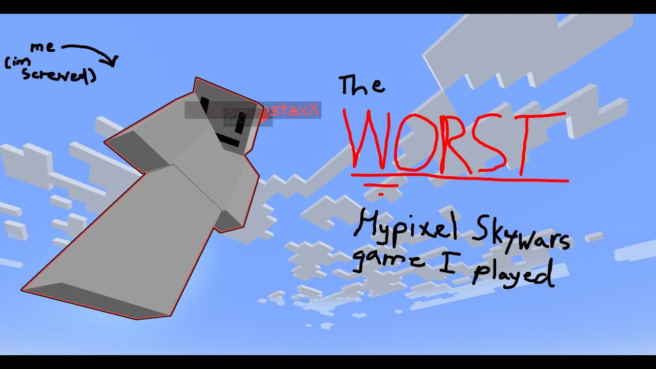 [Minecraft] the WORST game i've ever won on Skywars - YouTube