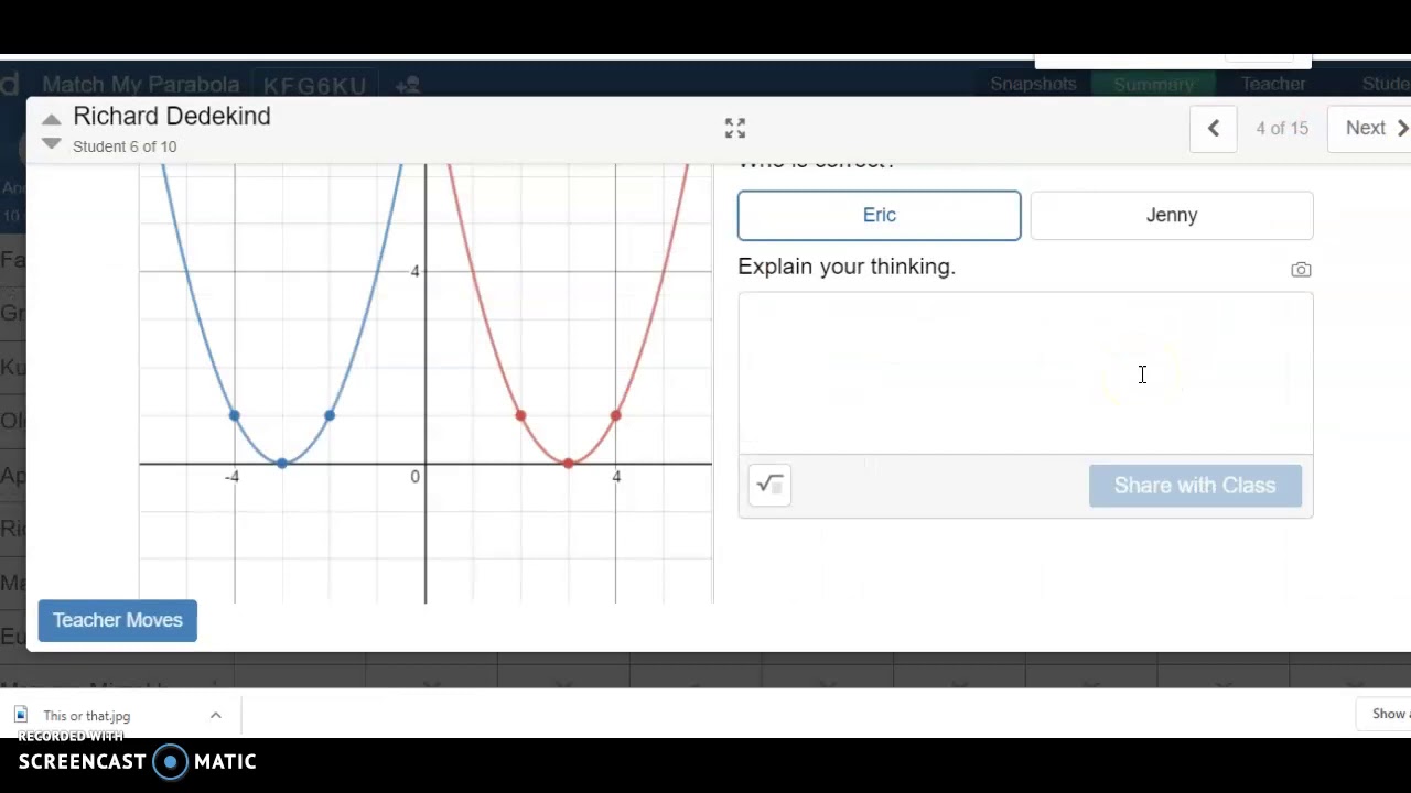 IM1 - WEEK 2 - Help on Match My Parabola DESMOS ACTIVITY - YouTube