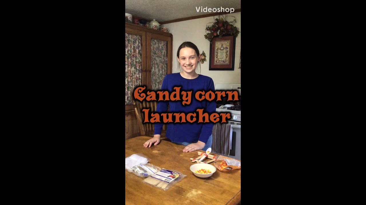 Candy corn launcher - YouTube
