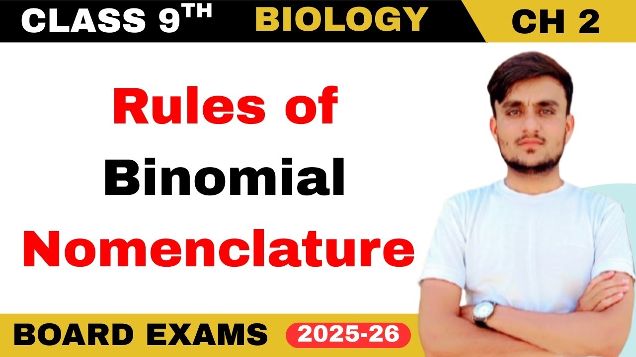 Rules of Binomial Nomenclature | Class 9 Biology Chapter 2 | Punjab ...