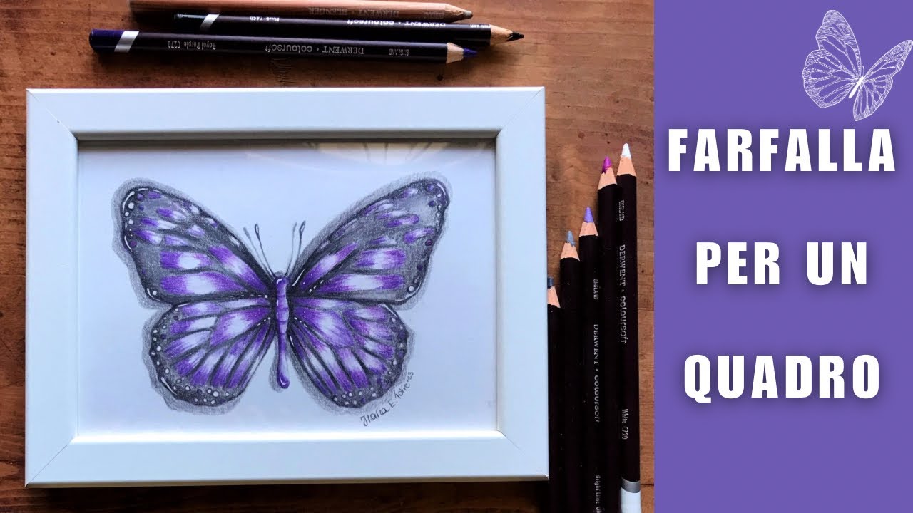 COLORARE UNA FARFALLA CON LE DERWENT COLOURSOFT | MATITE COLORATE - YouTube