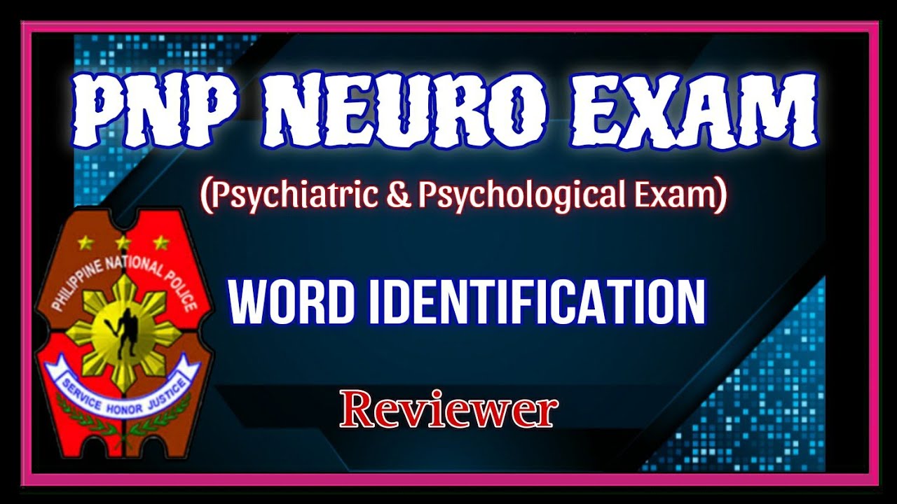 IQ TEST | PNP NEURO EXAM REVIEWER | WORD IDENTIFICATION | PSYCHIATRIC ...