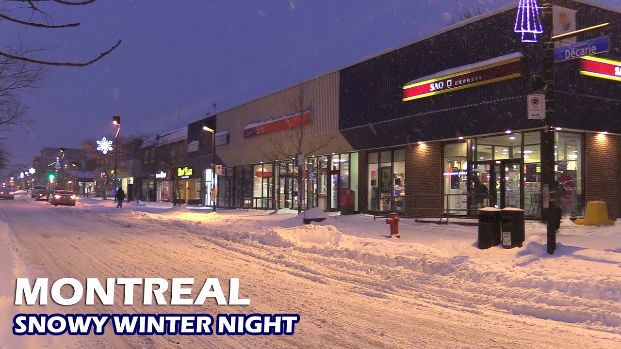 Snowy Winter Night in Montreal, Canada | Cozy Snow Ambiance - YouTube