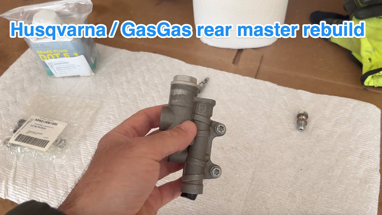 Husqvarna and GasGas rear brake master cylinder rebuild - Braktec - YouTube